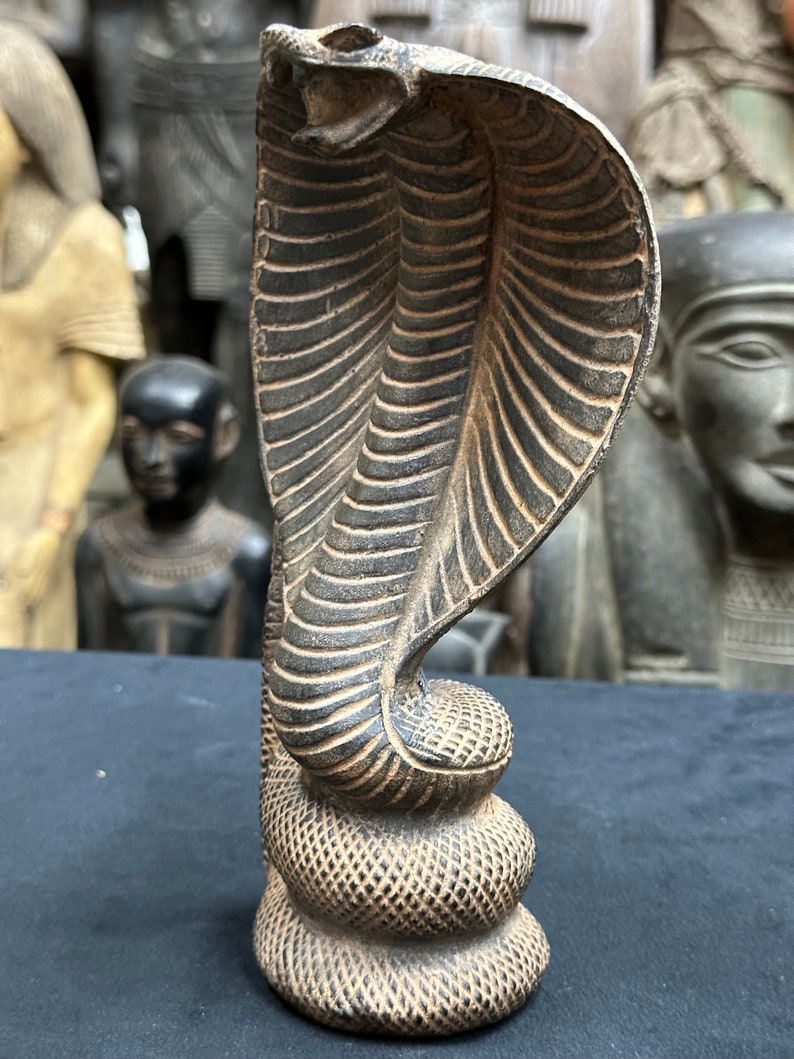 Nice Black Uraeus Cobra Statue One of the Most Important - Etsy
