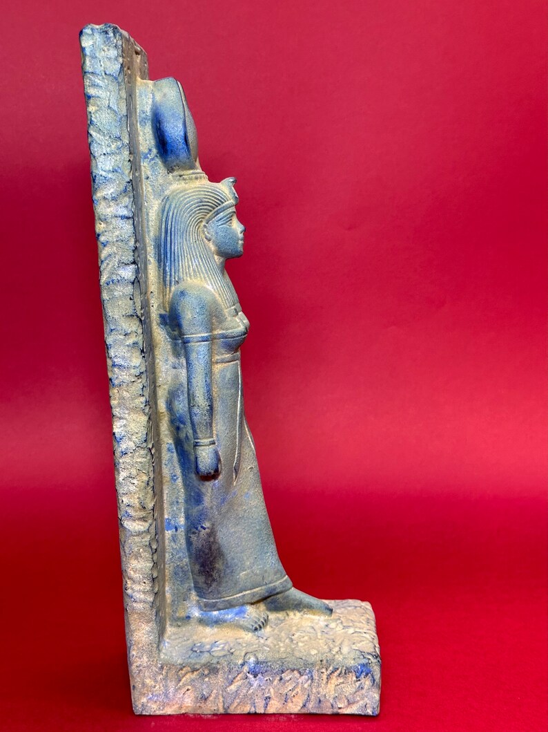 Elegant Blue Statue of the Great Goddess Hathor goddess of - Etsy