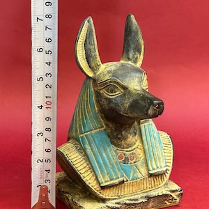 Anubis-unique Anubis Statue Head-hand Crafted /egyptian - Etsy