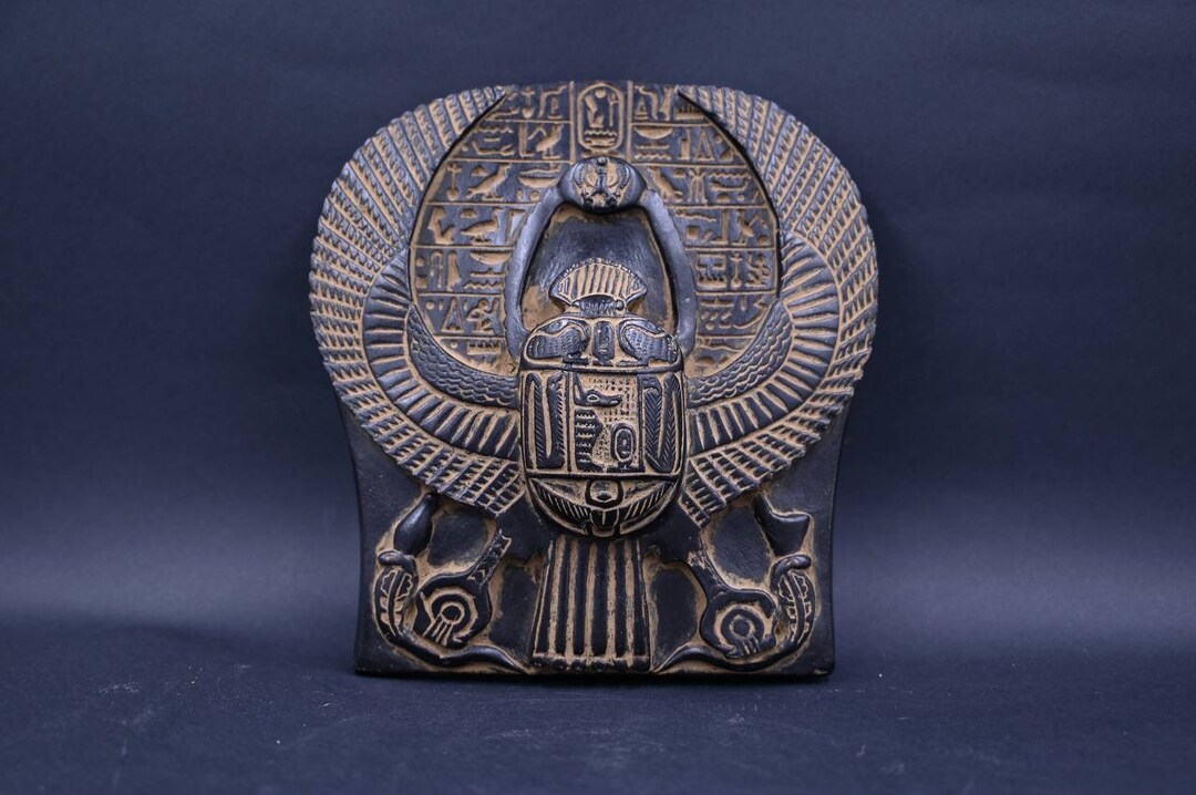 Egyptian Winged Scarab, Egyptian Winged Scarab With Sun Disk. - Etsy