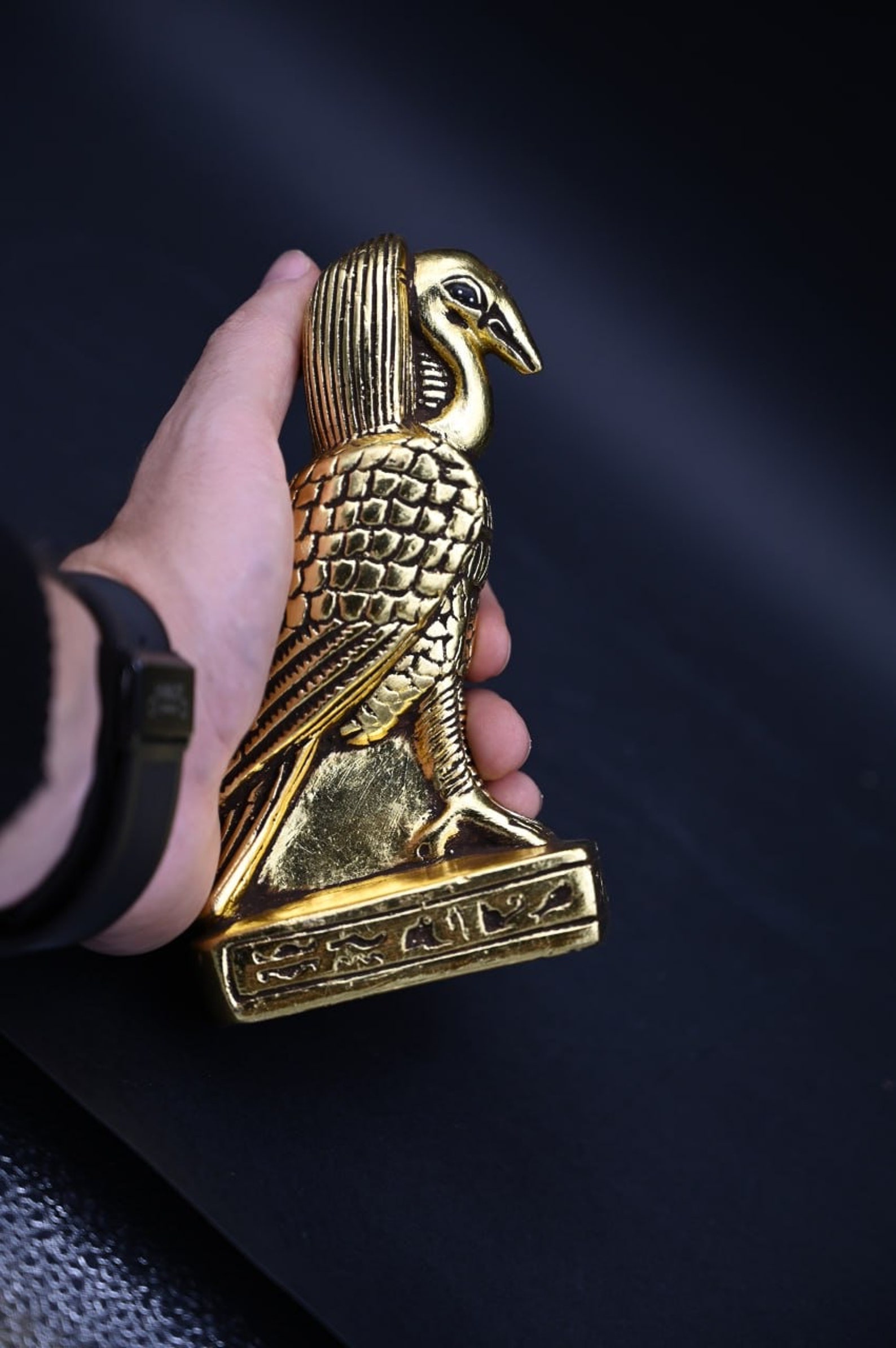 Golden Statue of Thoth-god Baboon-symbol of Wisdom Writing-the Moon ...