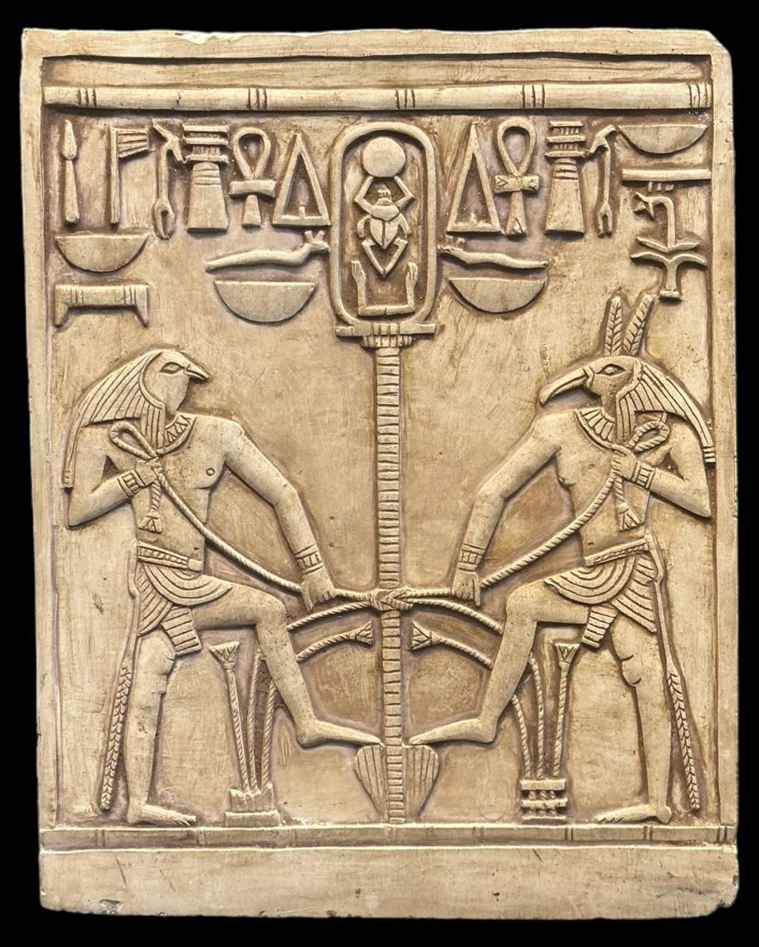 Osiris and Seth Mythology Relief Egyptian Painting Handmade Replica ...
