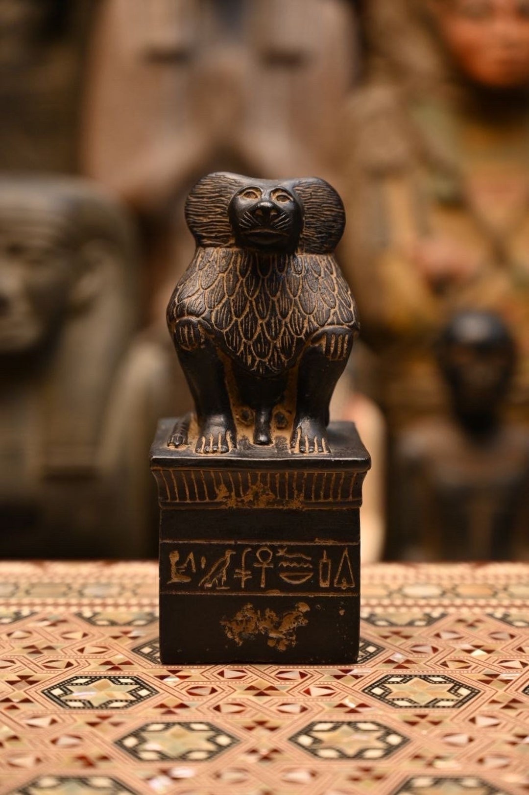 Thoth Amazing Statue-depicted in Baboon-symbol of Wisdom Writing-moon ...