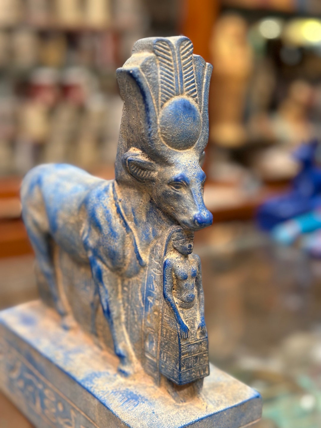 Hathor the Egyptian Goddess of Protection and Motherhoods/as Cow With ...