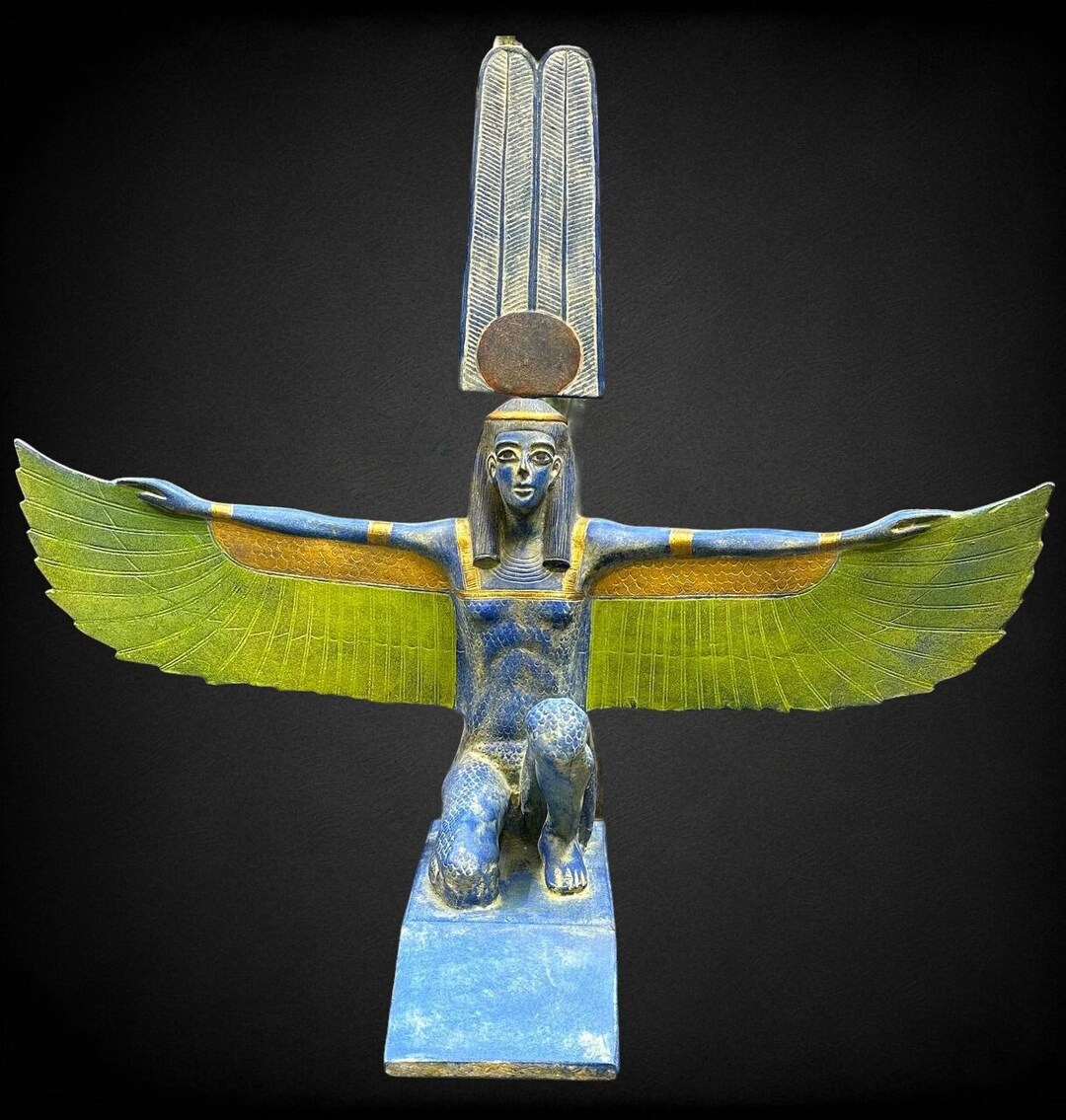 Isis Statue – Egyptian Goddess of Fertility, Solid Stone Masterpiece - Etsy
