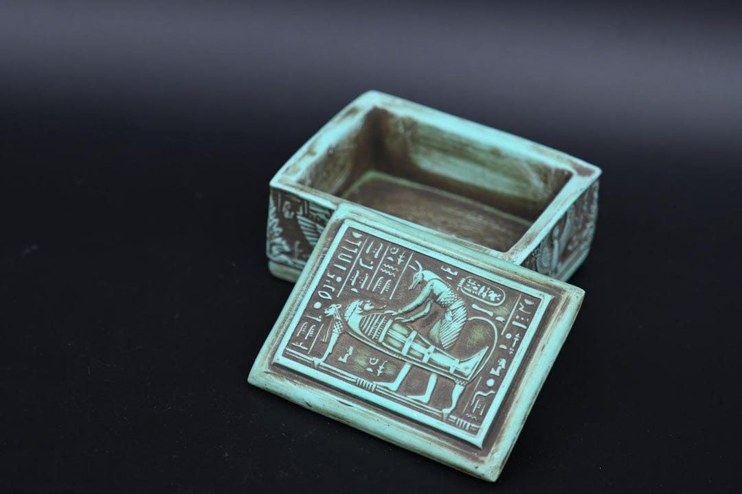 An Egyptian Box Inscribed With God Anubis Antiques Replica Ancient ...
