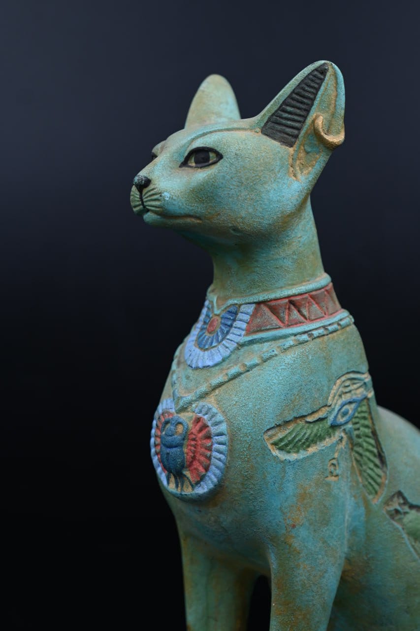 Exquisite 37 Cm Handmade Stone Statue of Goddess Bastet -ancient ...