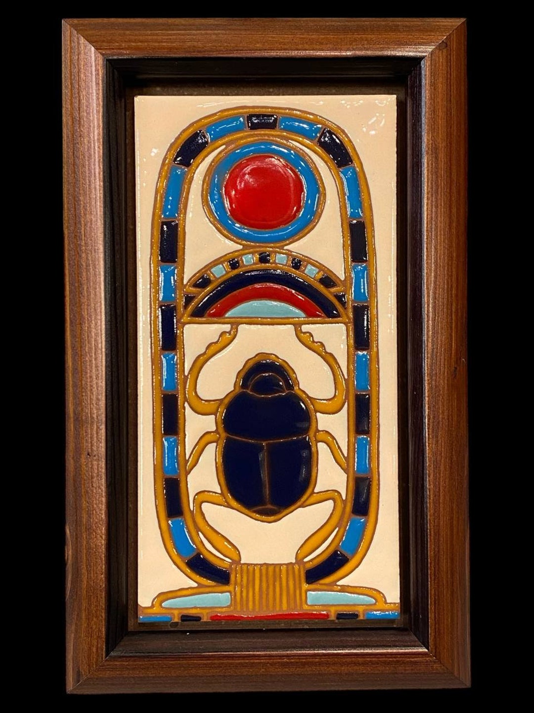 Scarab Ceramic Frame to Hang on the Wall Most Important Symbols of ...