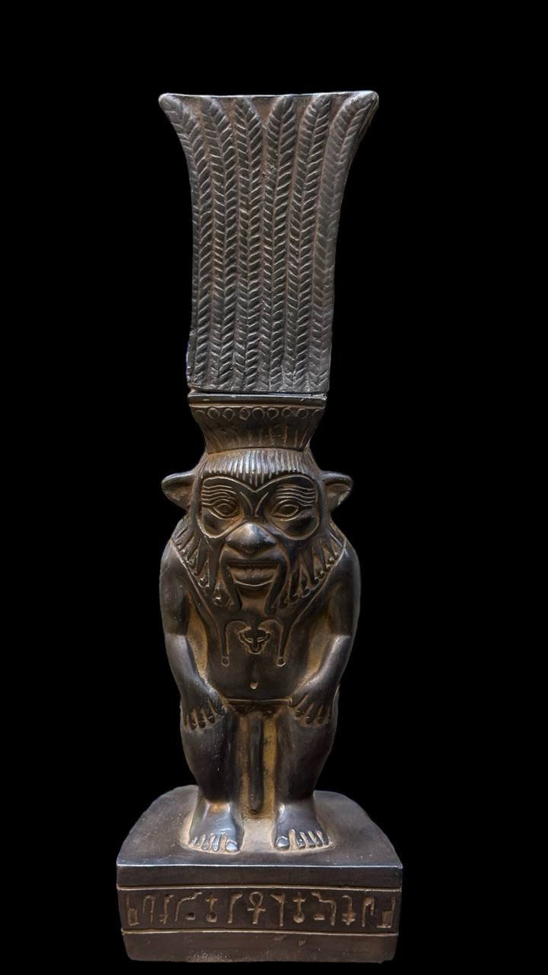 Black Statue of God Bes-god Fun Pleasure-childhood in Ancient Egypt ...