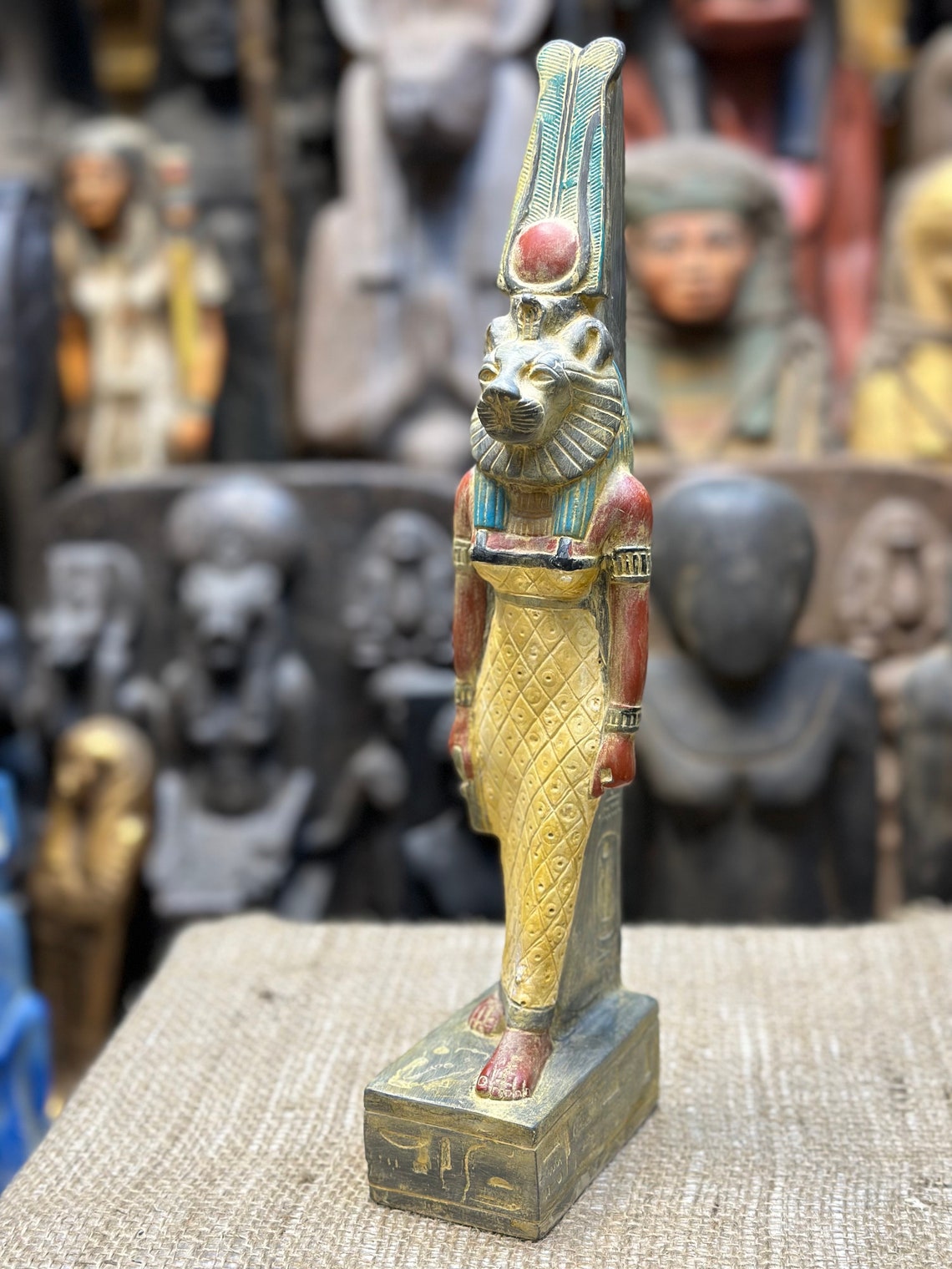 Handmade Sekhmet Statue: Egyptian Goddess of War, Stone Sculpture - Etsy