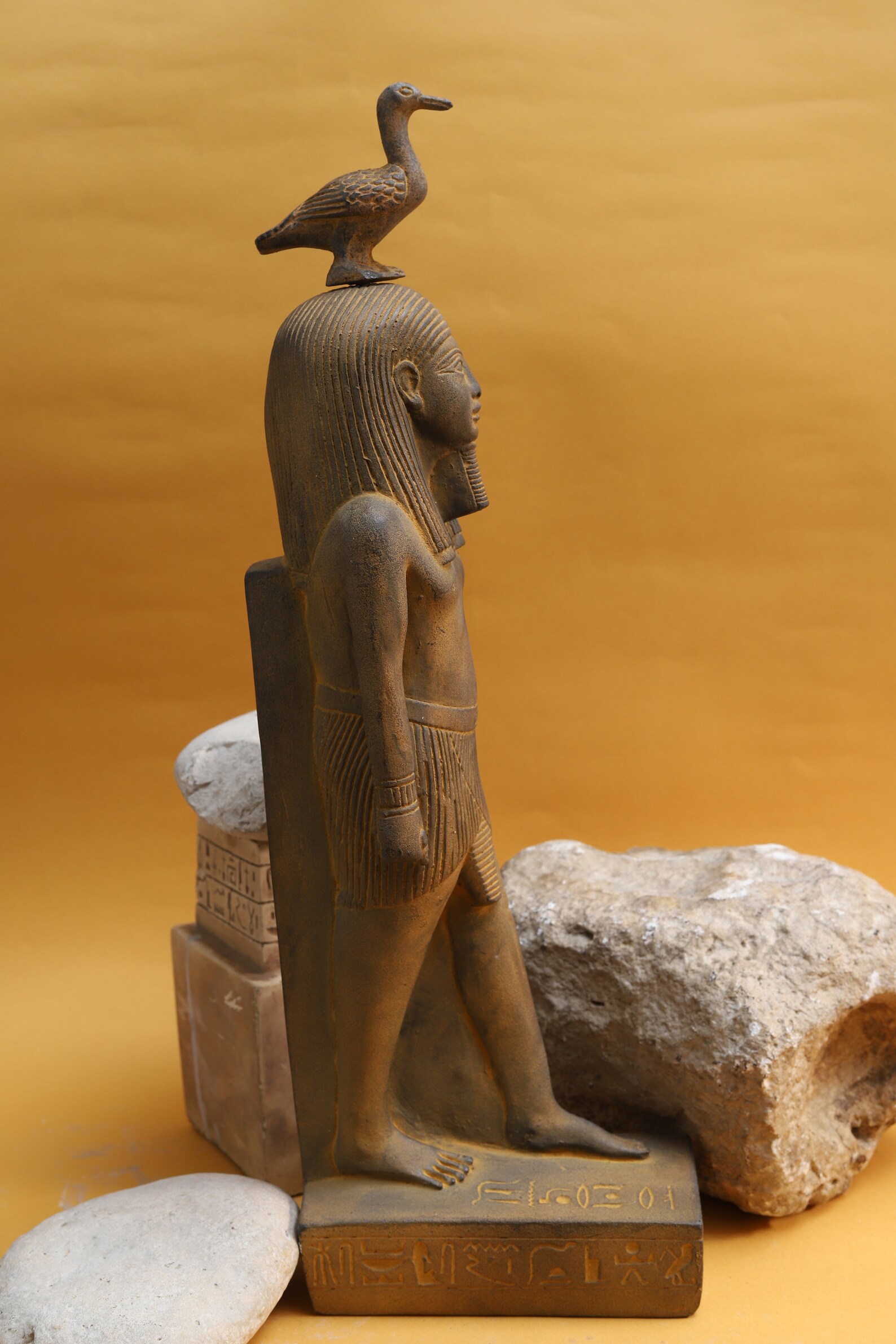 Geb Egyptian God Statue – Ennead of Heliopolis Sculpture (35cm) - Etsy