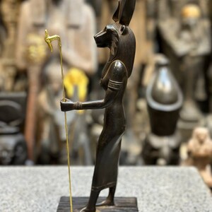 Black Statue of the Goddess Tefnut, Egyptian Goddess - Goddess of Water ...