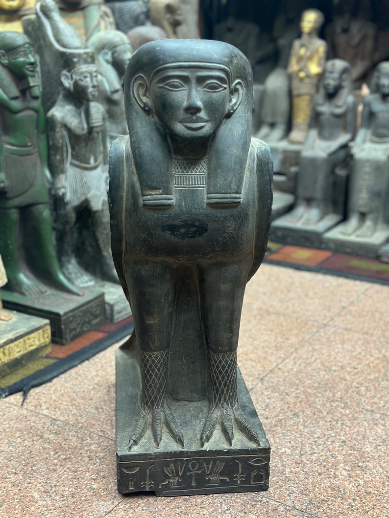 Handcrafted Egyptian Ba Statue, Soul of the Deceased Bird Sculpture - Etsy