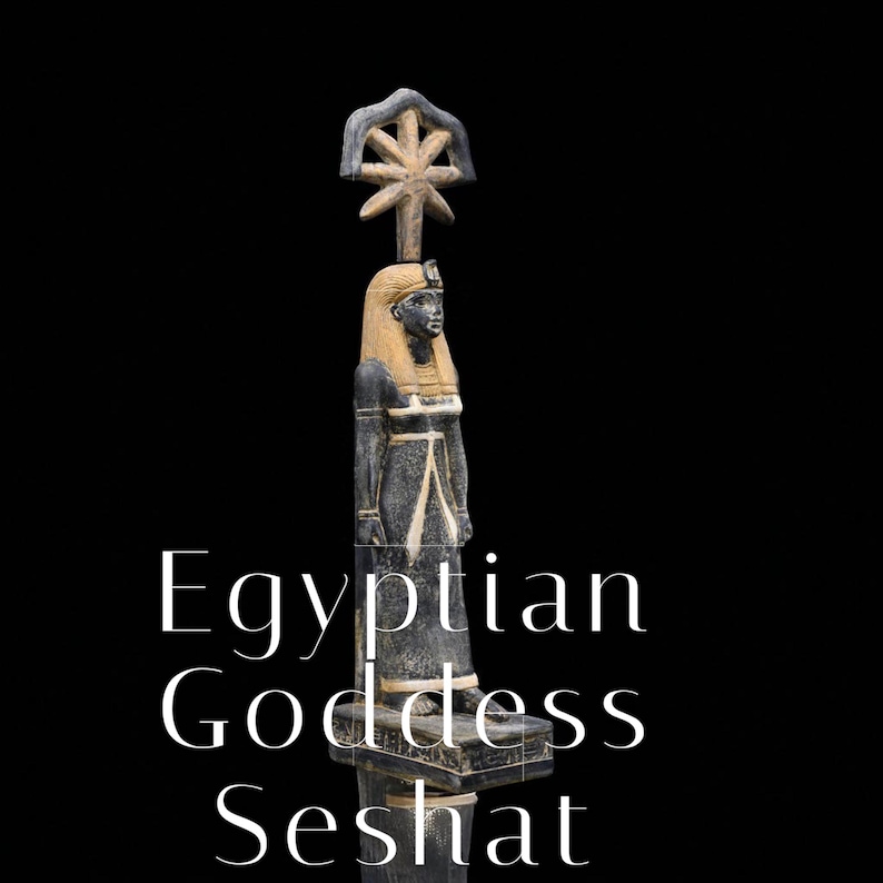 Seshat Statue: Egyptian Goddess of Wisdom Stone Sculpture - Etsy