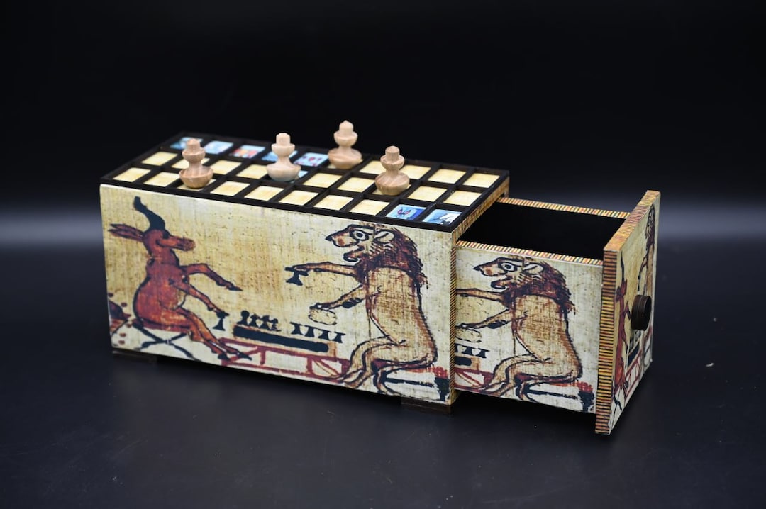 Senet Game-ancient Egyptian Games-egyptian Senet Game Board -king ...