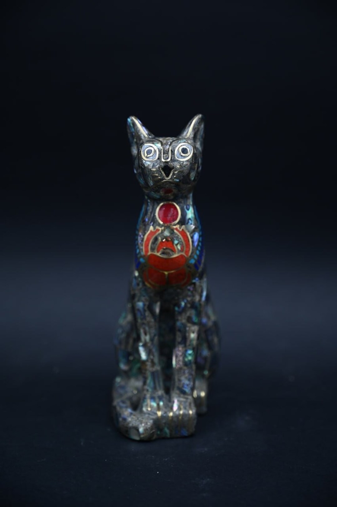 Handcrafted Stone Bastet Statue, Egyptian Cat Goddess Decor - Etsy