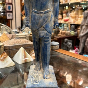 Blue God Shu Statue - Ancient Egyptian God of Air - Etsy