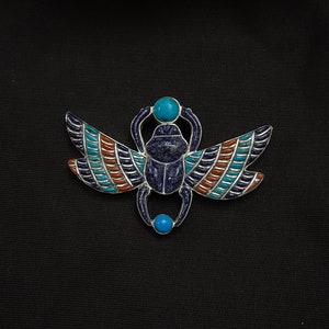 Egyptian Winged Scarab Amulet With Sun Disk - Etsy