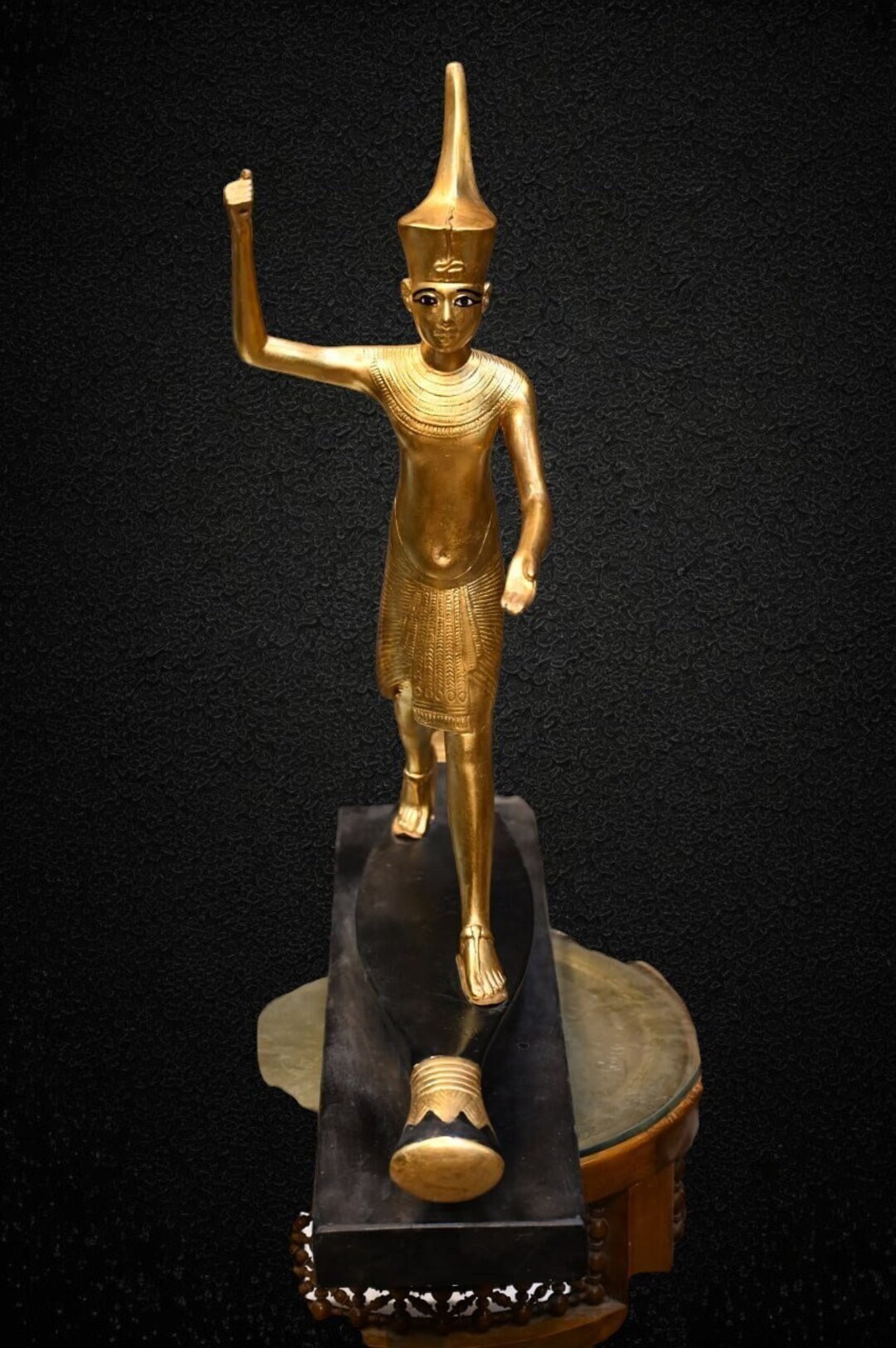 Tutankhamun - Tutankhamun Statue on a Reed Float - Egyptian Mythology ...