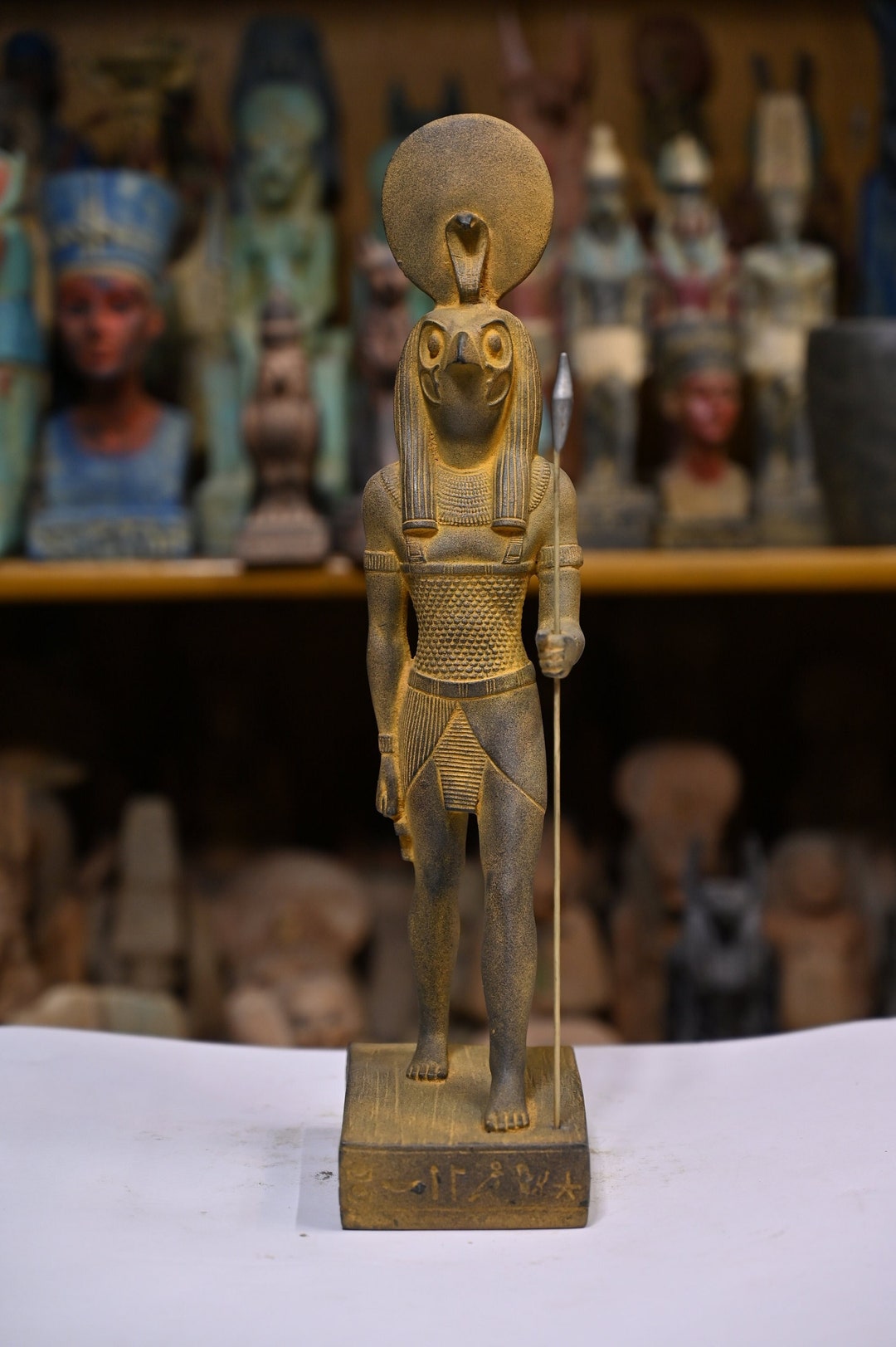 Egyptian God RA Statue-god of Sun- Made From Solid Stone, - Etsy