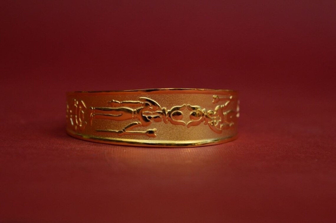Pretty Golden Hathor Bracelets/handmade/silver Coated by Gold /-replica ...