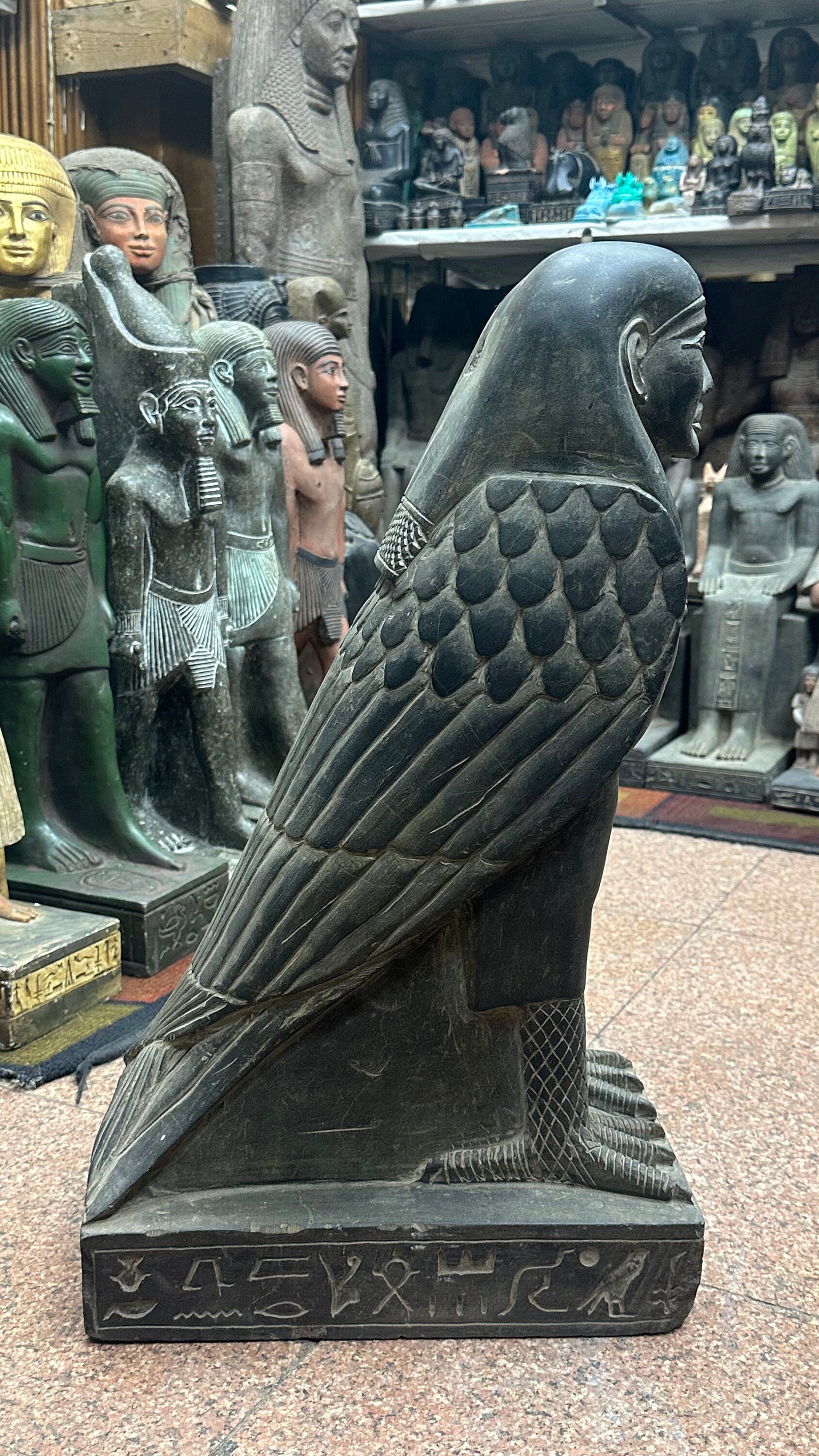 Handcrafted Egyptian Ba Statue, Soul of the Deceased Bird Sculpture - Etsy