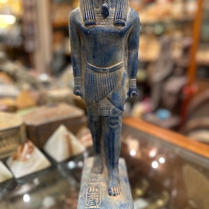 Blue God Shu Statue - Ancient Egyptian God of Air - Etsy