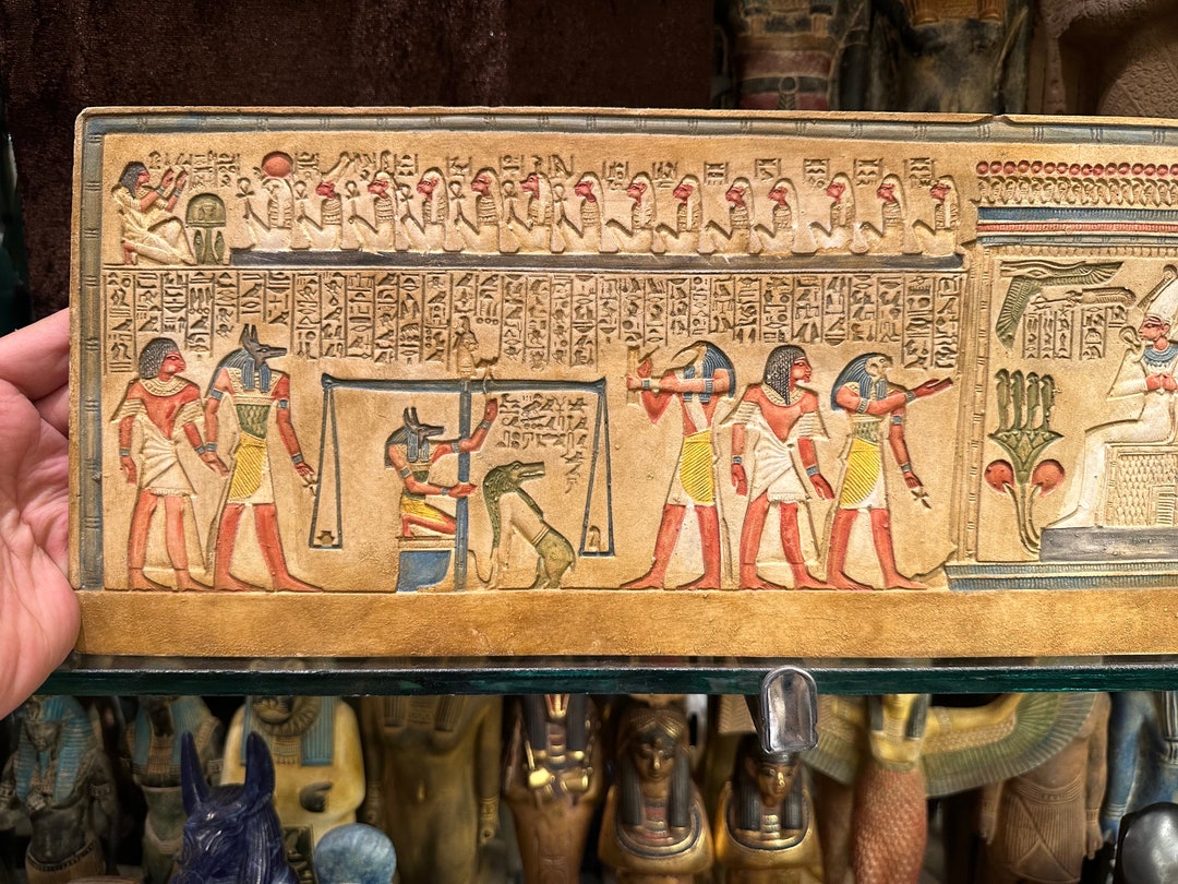 Old Egyptian Judgment-court of God Osiers -very Nice Piece-handcrafted ...