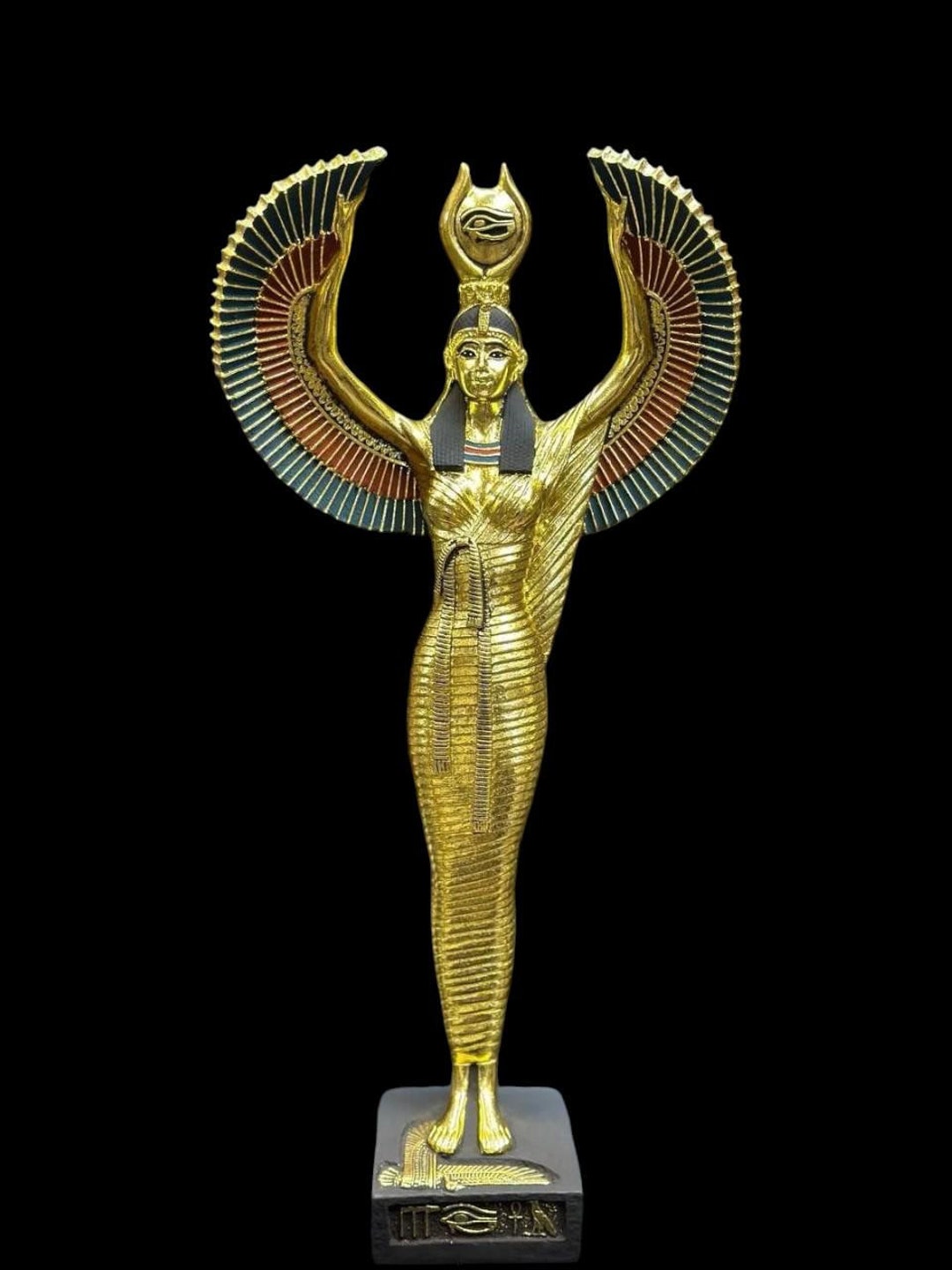 Ancient Egyptian Goddess Isis, Winged Isis Statue Made of Solid Stone ...