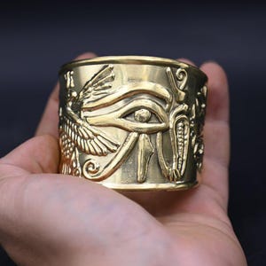 Eye of Horus, Uraeus Cobra & Nekhbet Bracelet Brass Talisman for ...
