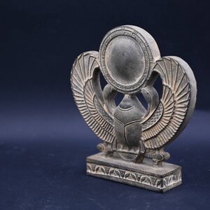 Egyptian Winged Scarab Sun Disk Amulet - Etsy