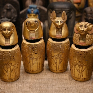 Egyptian Canopic Jars-bowel Preservation Vase-mummification Jars ...