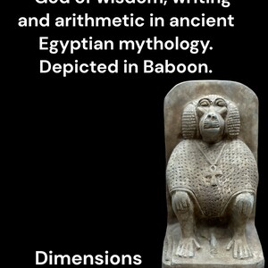 Marvelous Statue of Thoth Sculpture-depicted in Baboon-god of Wisdom ...