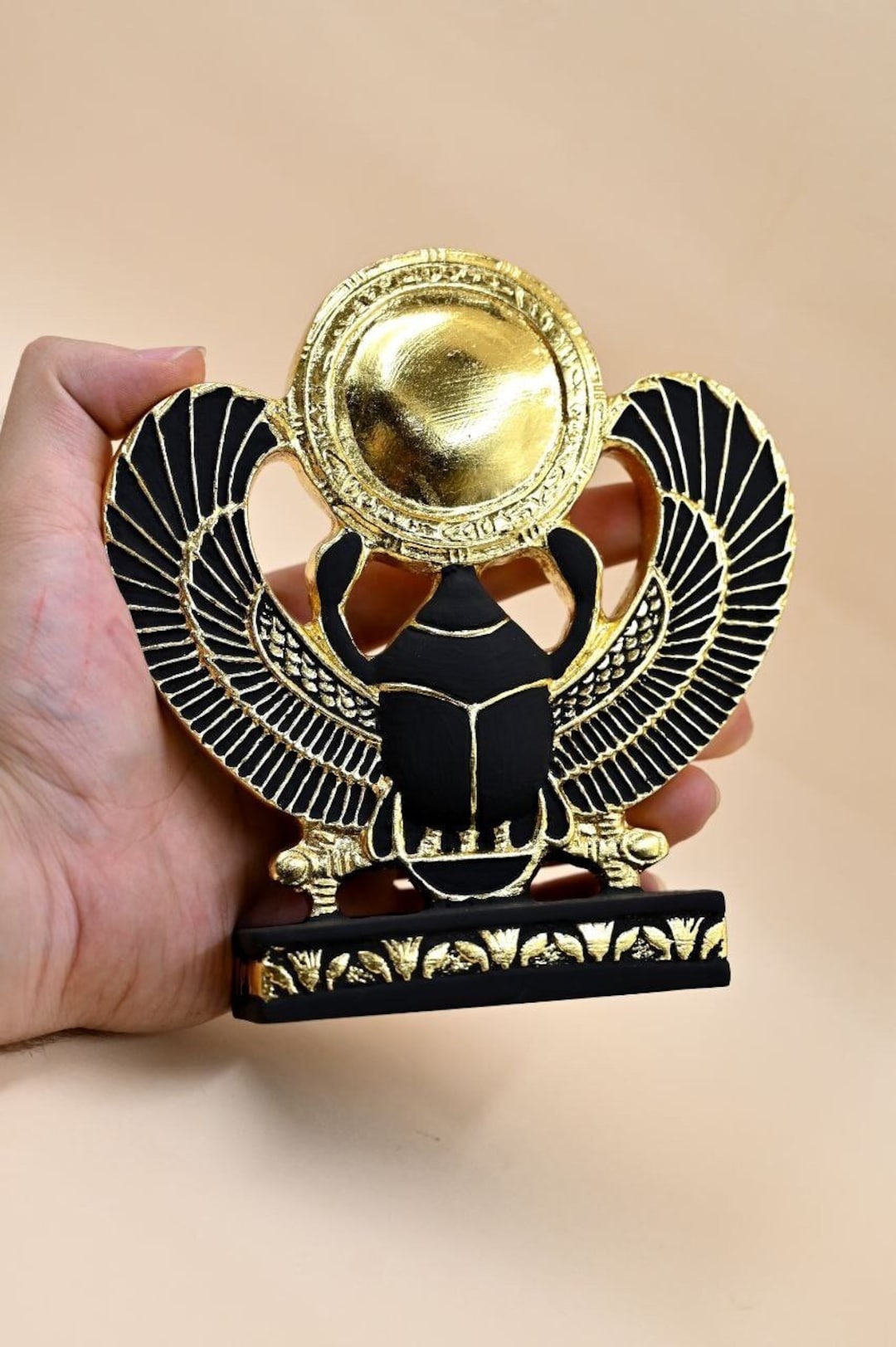 Egyptian Winged Scarab, Egyptian Winged Scarab With Sun Disk. - Etsy