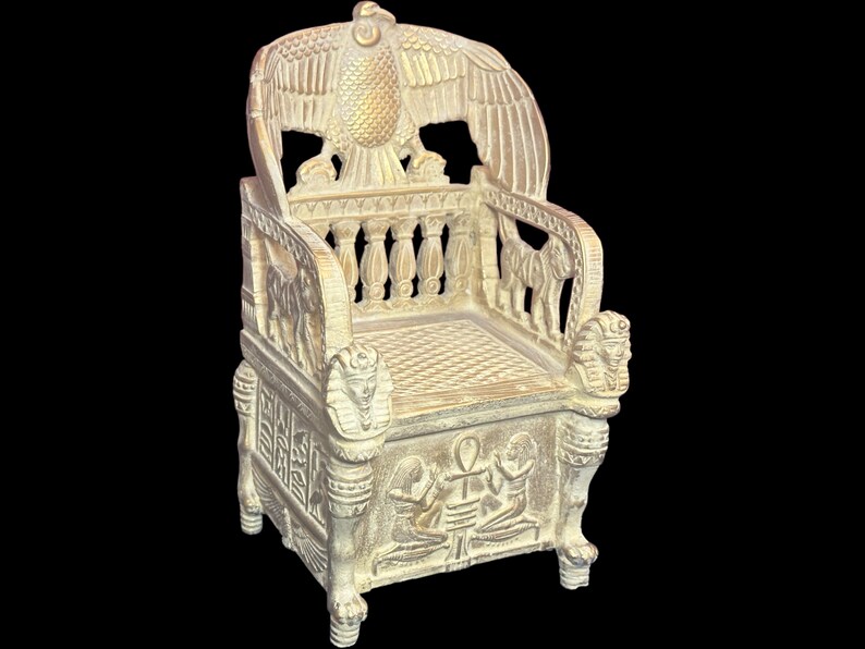 Golden Throne of Tutankhamun_ Beautiful Piece of the Treasure - Etsy