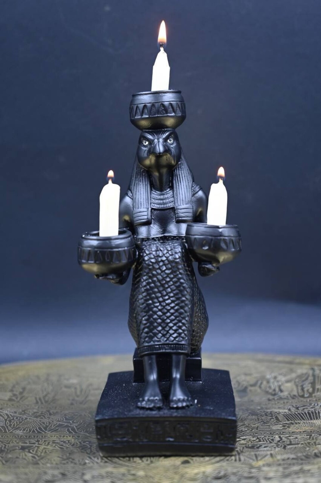 Ancient Egyptian Falcon God Horus Candle Holder. Egyption Horus God of ...