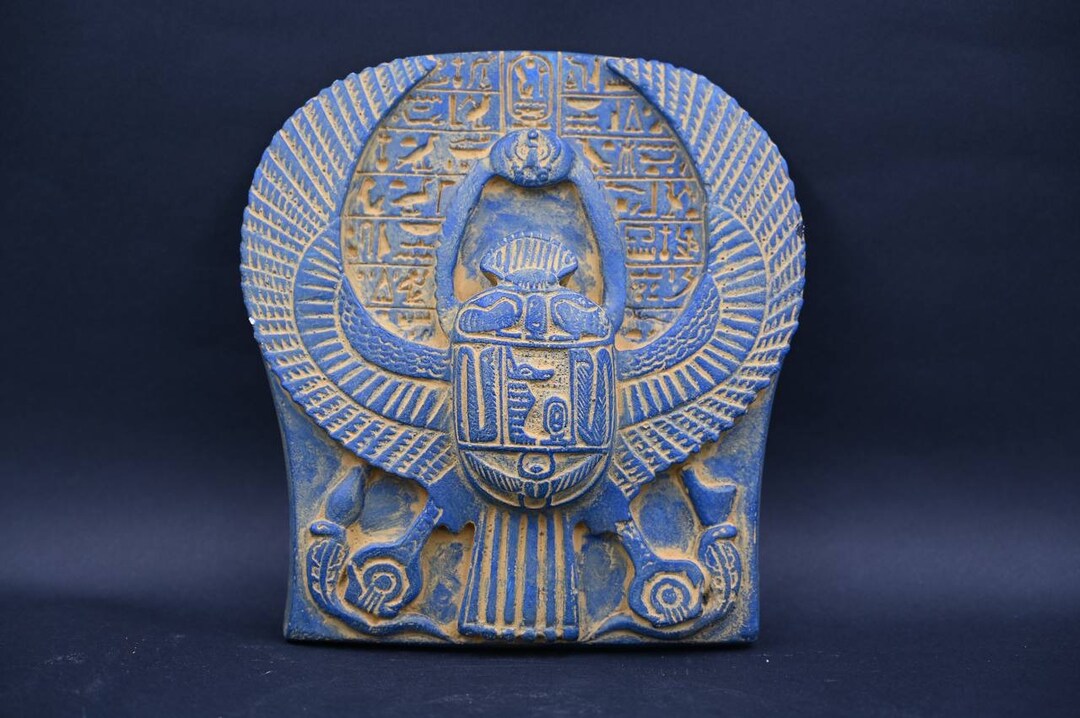 Egyptian Winged Scarab With Sun Disk - Etsy