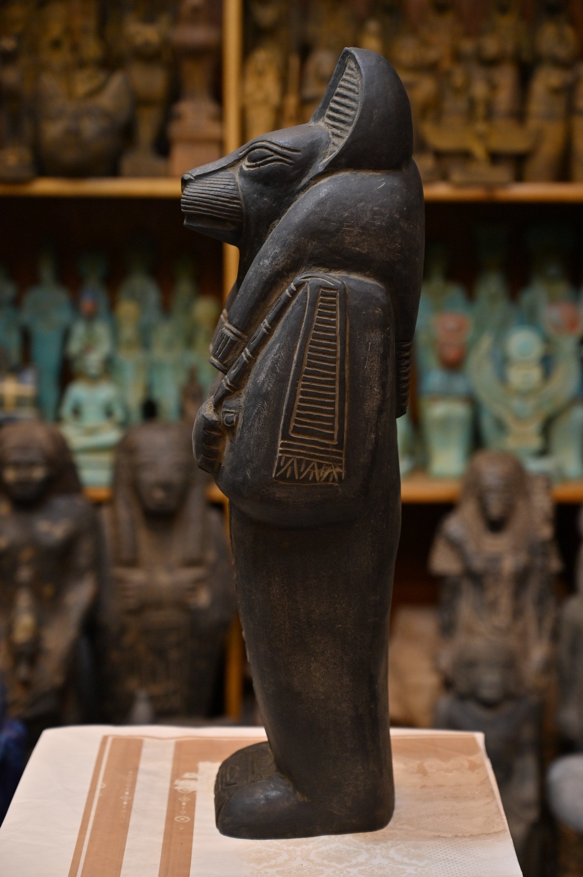 Luxury Anubis Statue Handicraft Real Stone Egyptian God of Death ...