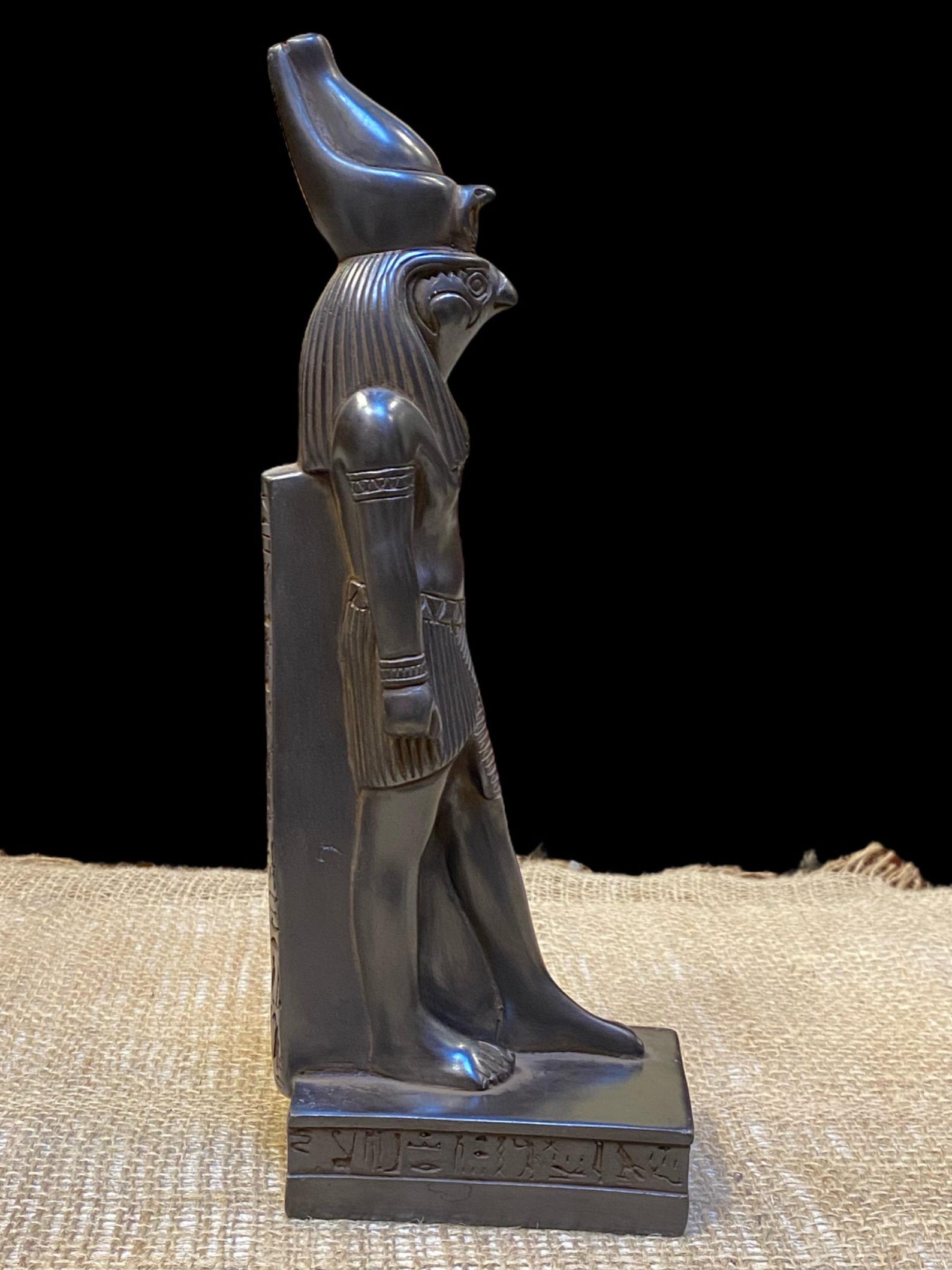 31 Cm Black Basalt Horus Statue - Handcrafted Egyptian God of ...