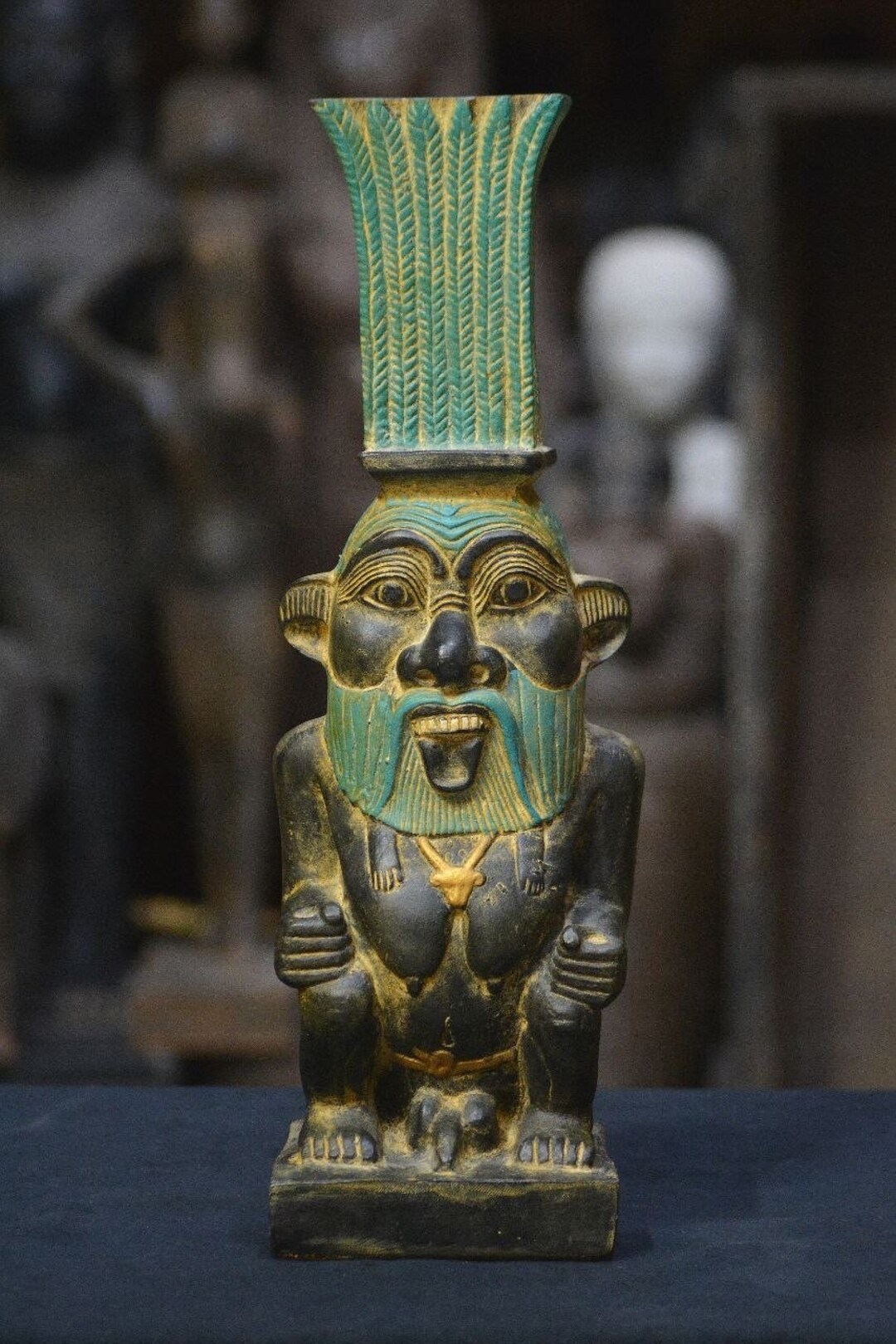 Bes-fabulous Statue God of Fun Pleasure in Ancient Egypt-god of ...