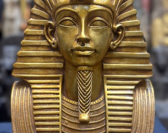 Vintage Brass King Tut Bust, Egyptian Tutankhamun Sculpture - Etsy