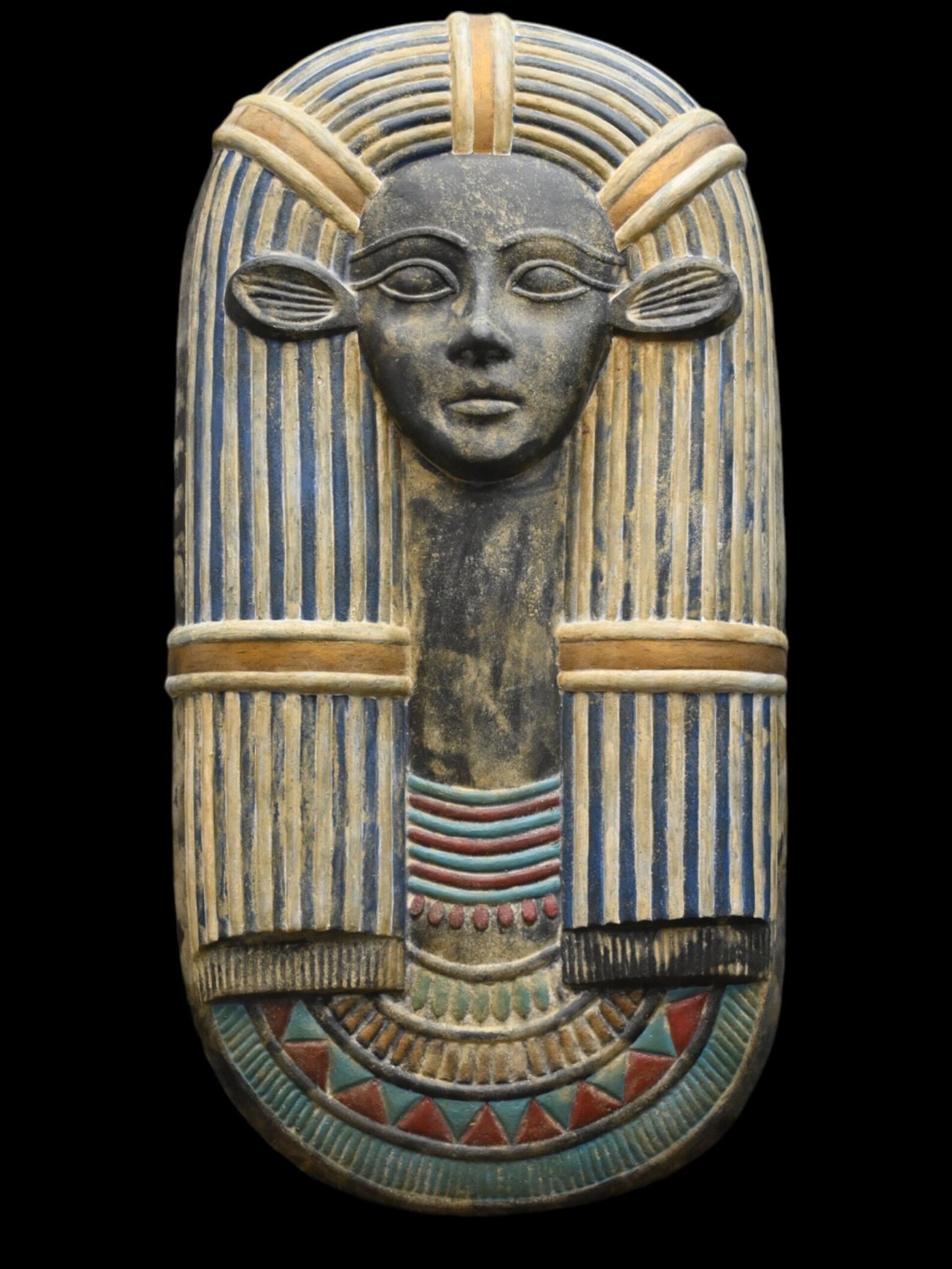 Hathor Mask, Egyptian Goddess Sculpture, Fiberglass Wall Hanging - Etsy