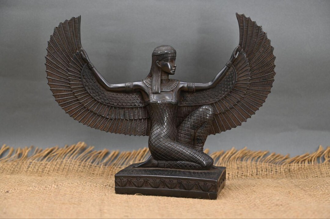 Seated Winged Statue of Isis, Nice Statue for Goddess Isis, Goddess of ...