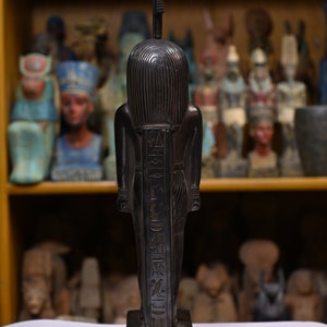 Egyptian God Shu Statue, Black Stone Sculpture - Etsy