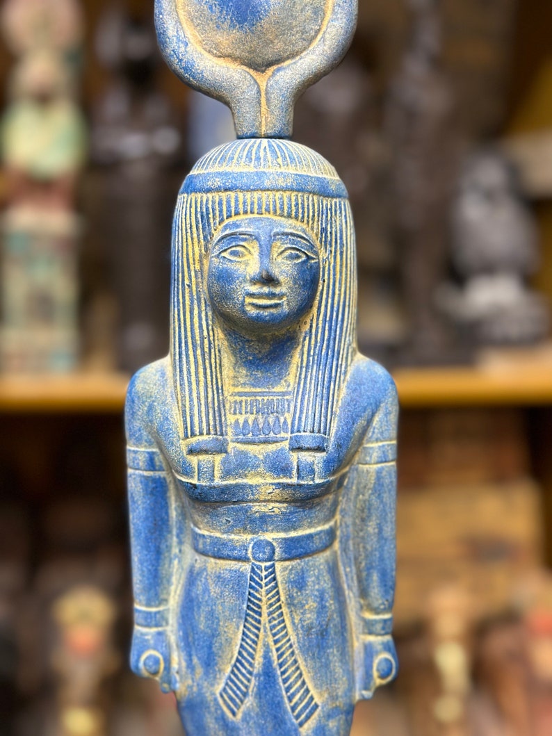 Handcrafted Hathor Statue, Egyptian Goddess of Love and Beauty - Etsy