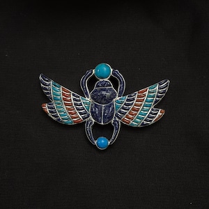 Egyptian Winged Scarab Amulet, Egyptian Winged Scarab With Sun Disk. - Etsy