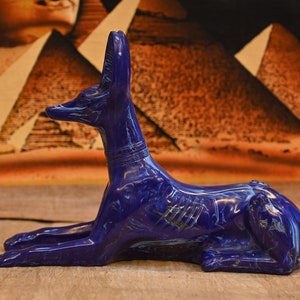 Anubis Statue Made of Lapis Lazuli/handicraft/egyptian Pharaonic ...