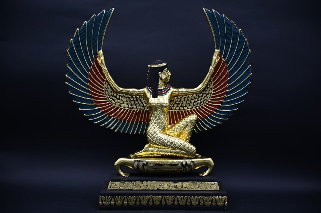 Pretty Isis Statue Winged of Goddess of Love/protection/music/egyptian ...