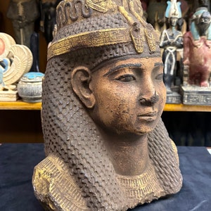 Queen Ti Limestone Sculpture, Egyptian Antique Replica - Etsy