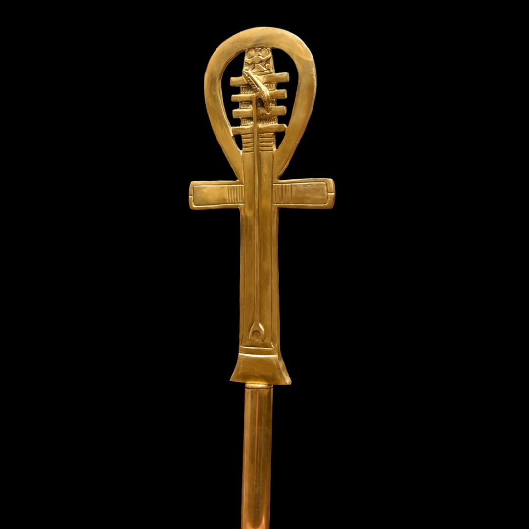 Wonderful Brass Stick as Key of Life-djed and Was-sceptre-symbol of ...